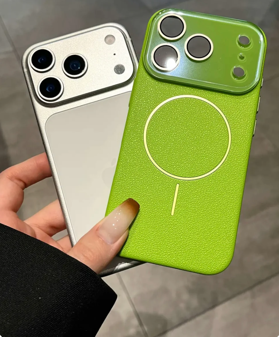 MagSafe Crystal Litchi Grein Case – ILuxuryCase